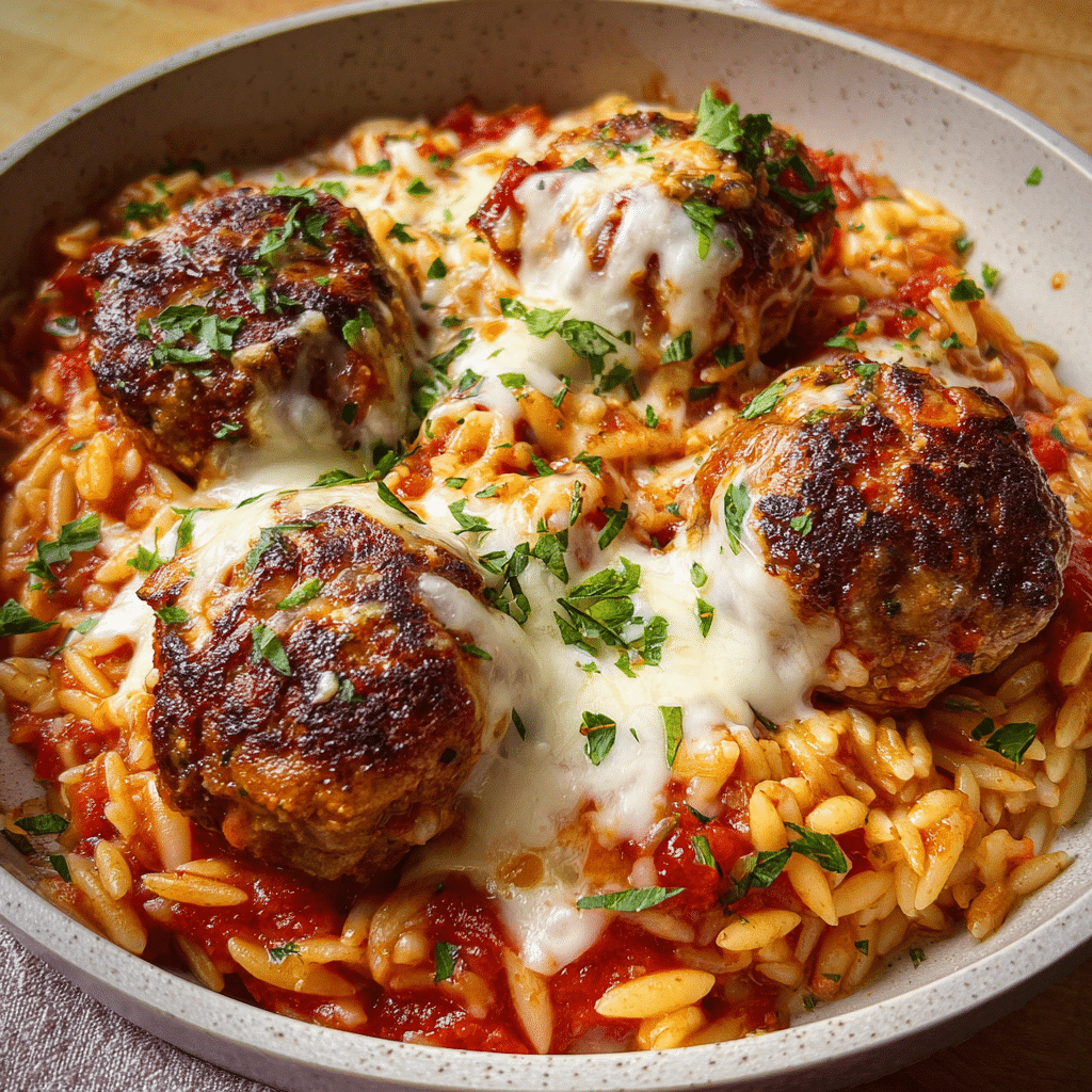 Meatball Parm Orzo